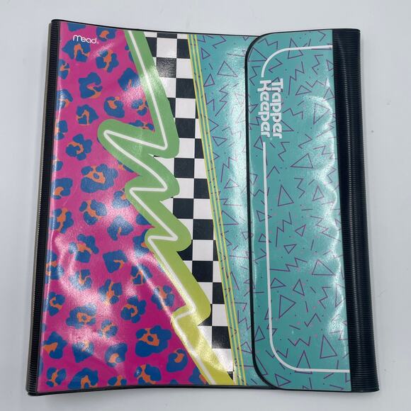 Mead | Office | Mead Trapper Keeper Retro 8s Neon Vibrant Organizer ...